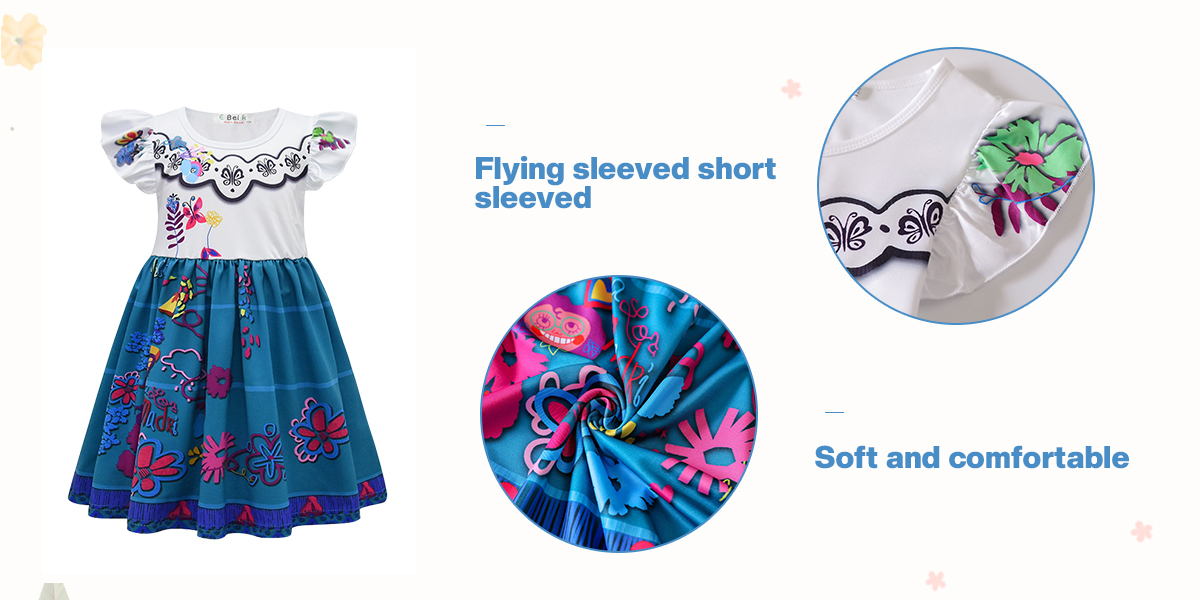 ANGELIKE Encanto Costume Mirabel Encanto Dress for Kids Girls 3 9 Years ...