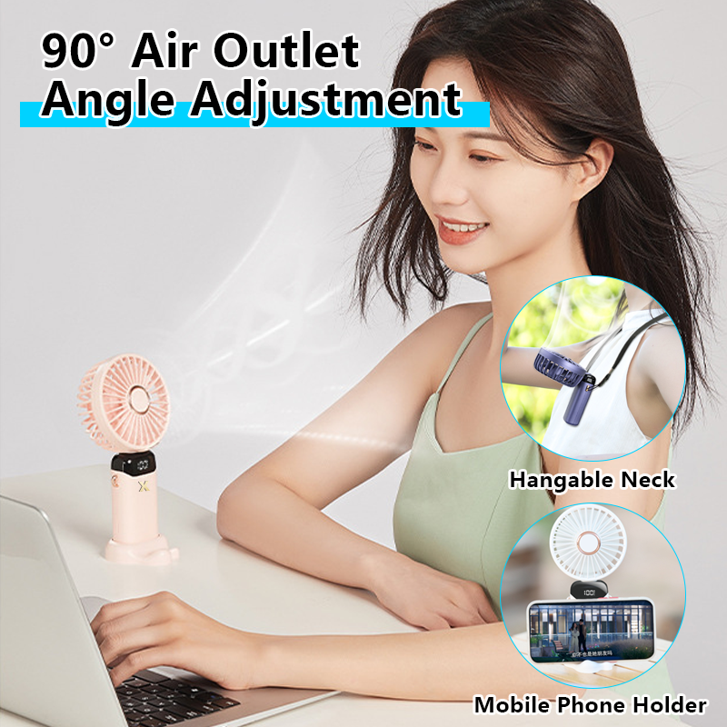 Mini handheld fan portable personal fan hanging neck fan 90 ...