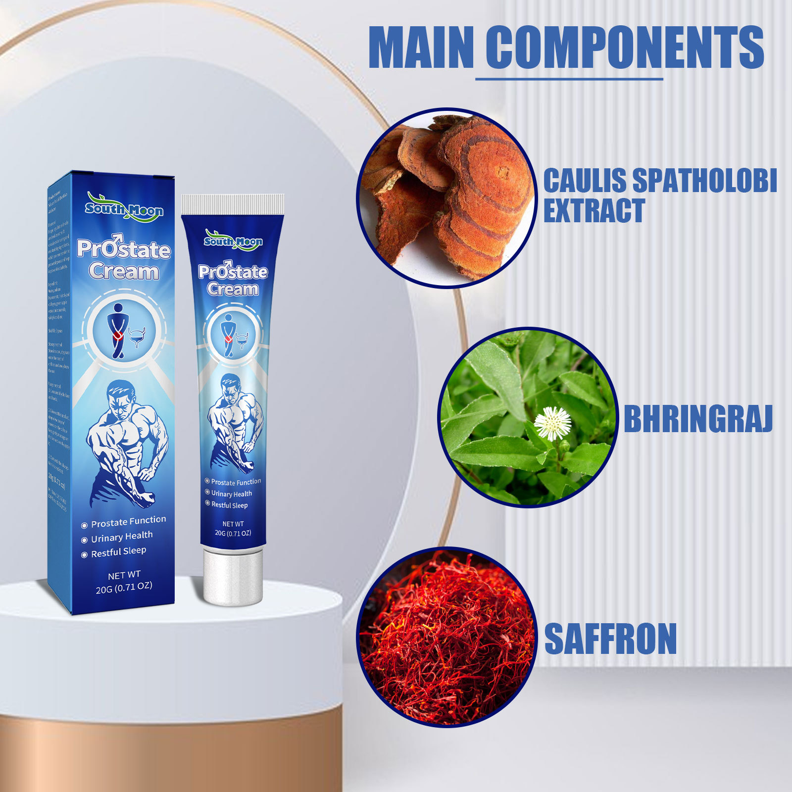 South Moon Prostate Cream 20g Relief Male Prostate Discomfort Ointment ...
