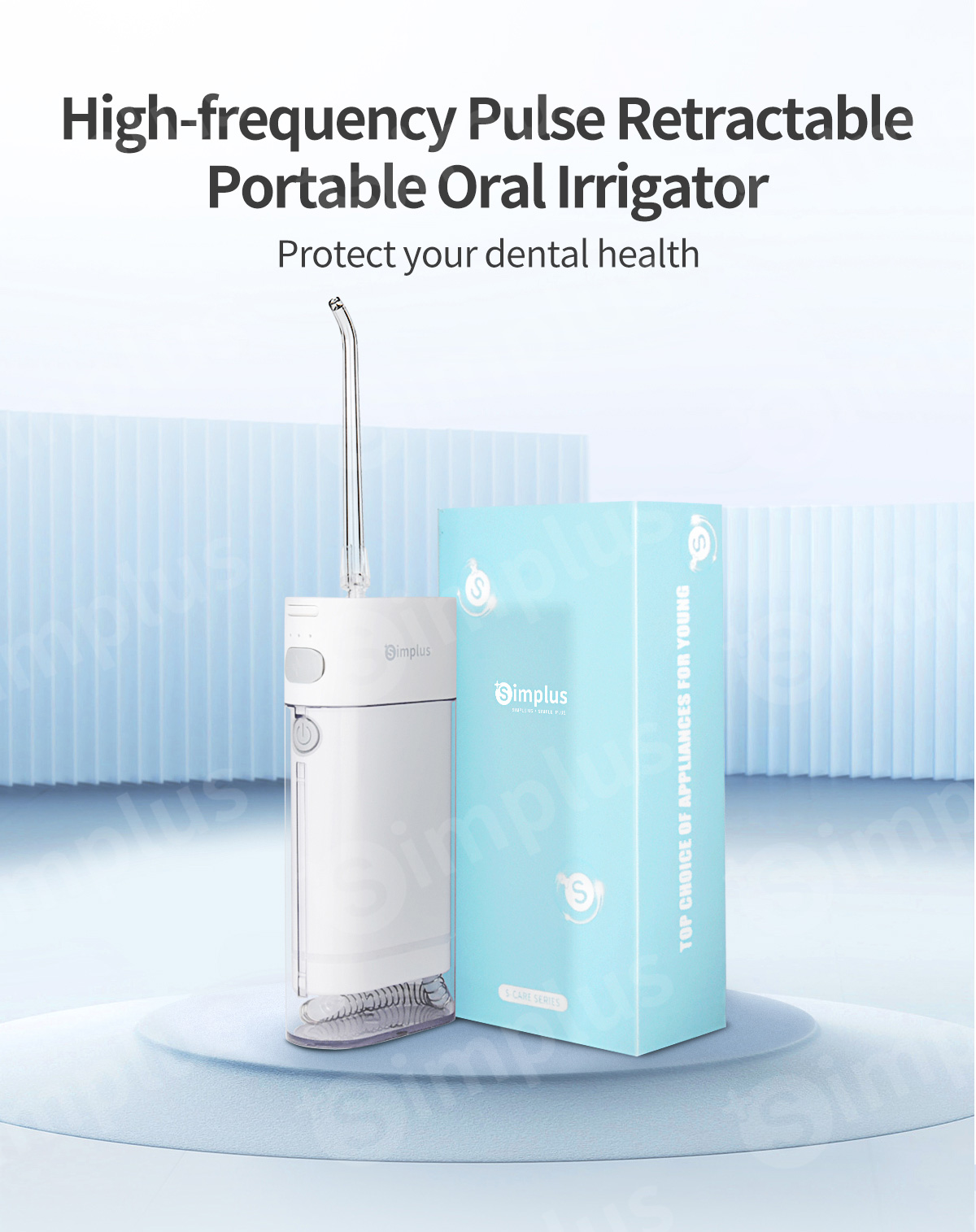 Simplus Oral Irrigator Water Flosser Portable Dental Cleaner With 110ML ...