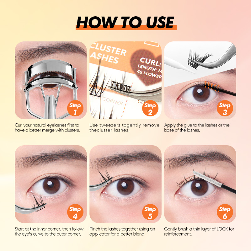 【with glue】GENIELASH Lazy Girl Lashes New Natural False Eyelashes ...