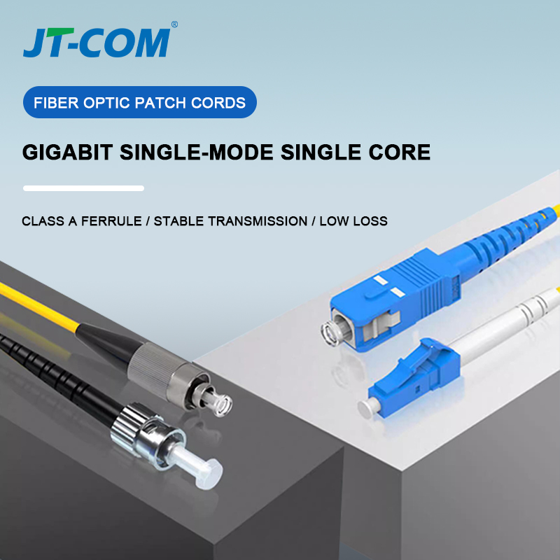 JT-COM Fiber Optic Patch Cord 1M 3M 5M 10M Simplex 9/125μm UPC SC LC FC ...