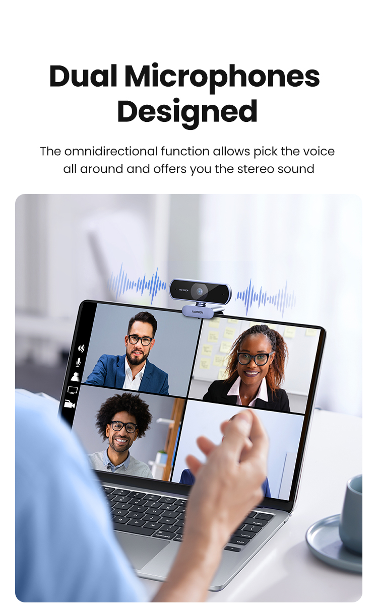 UGREEN Computer USB External Camera 1080P 30FPS 200W Pixels, Fixed ...