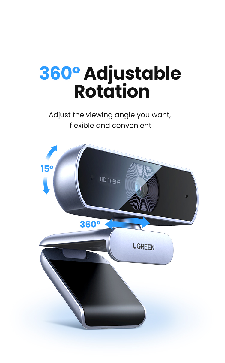 UGREEN Computer USB External Camera 1080P 30FPS 200W Pixels, Fixed ...
