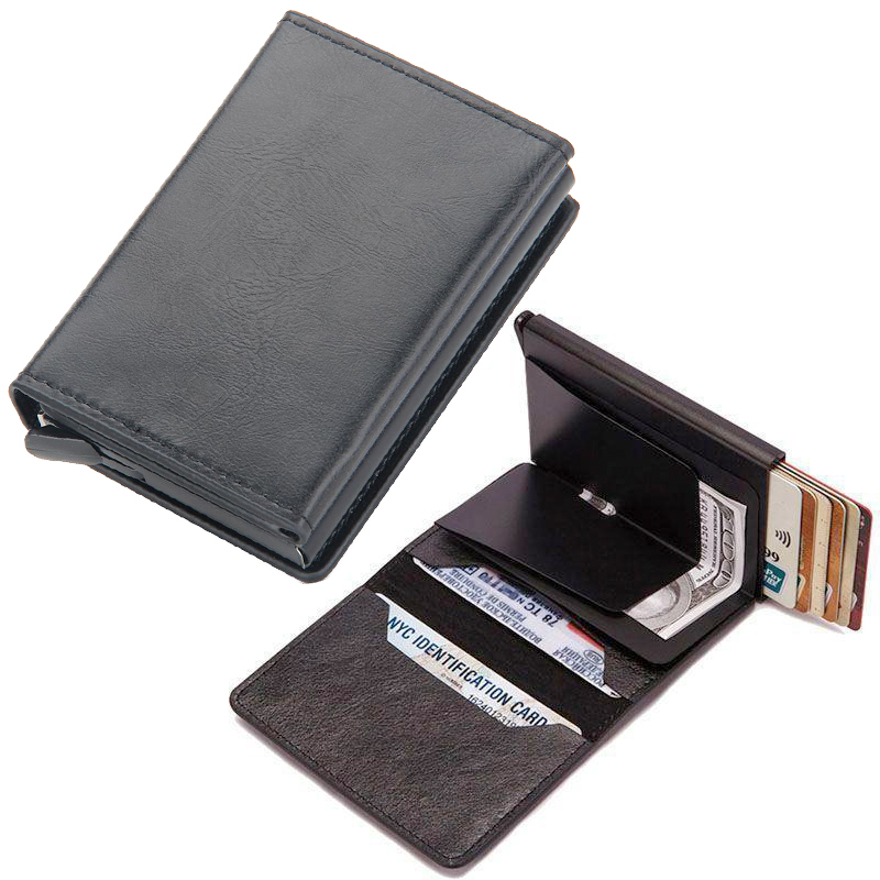 Men Slim Trifold Card Clip Wallet Holder Credit Automatic Cartridge ...