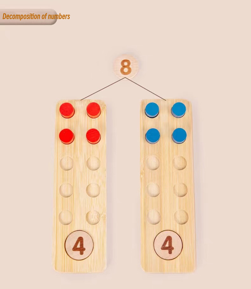 Children's wooden toys - Mathematical operation aids for adding and ...