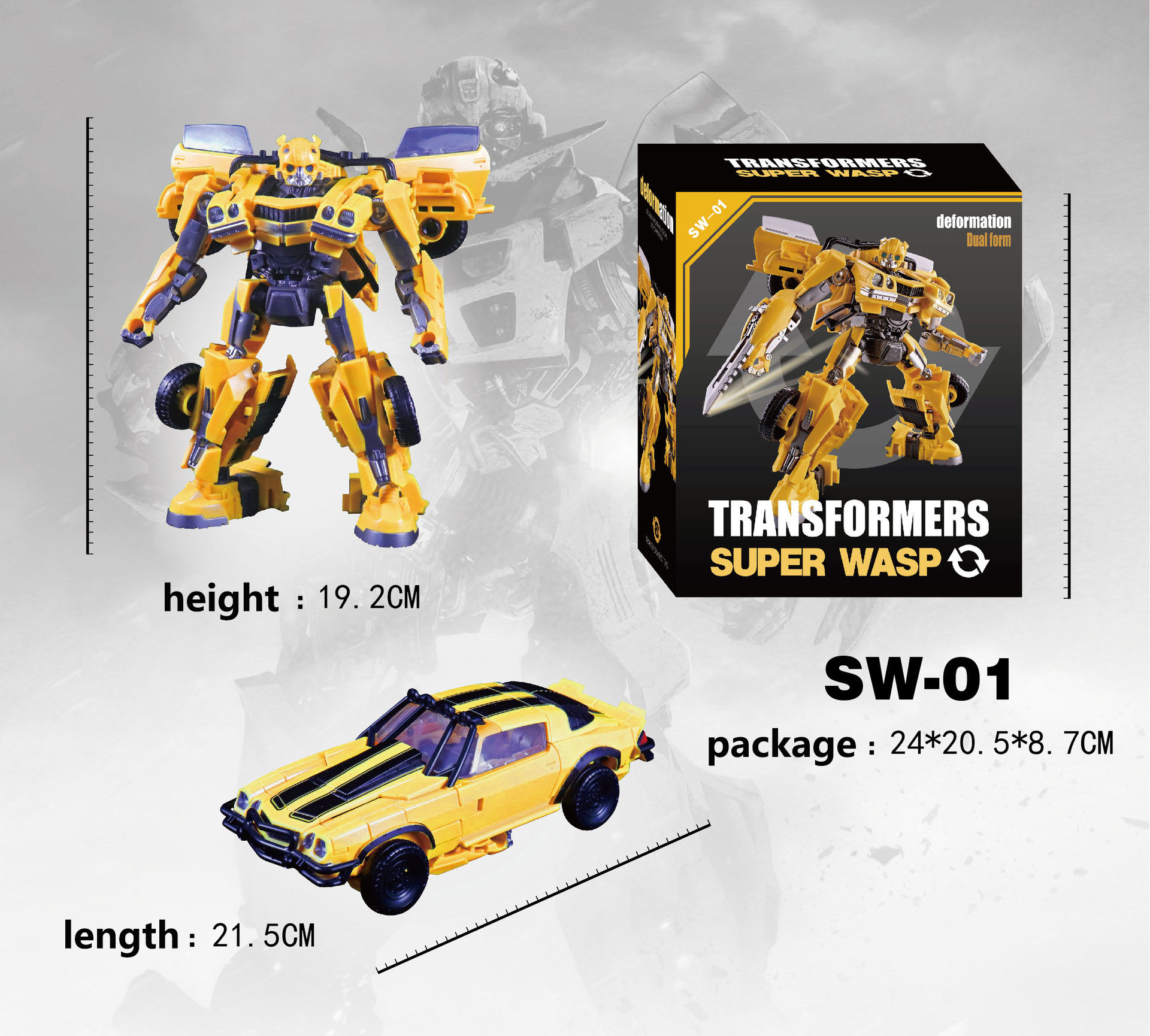 SW-01 Bumblebee Transformation 7 Movie KO SS100 Hornet Warrior ...