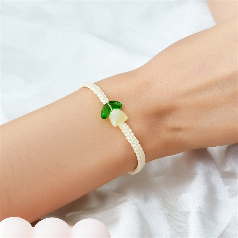 Fashion Handmade Tulip Bracelets Colorful Flower Braided Rope ...