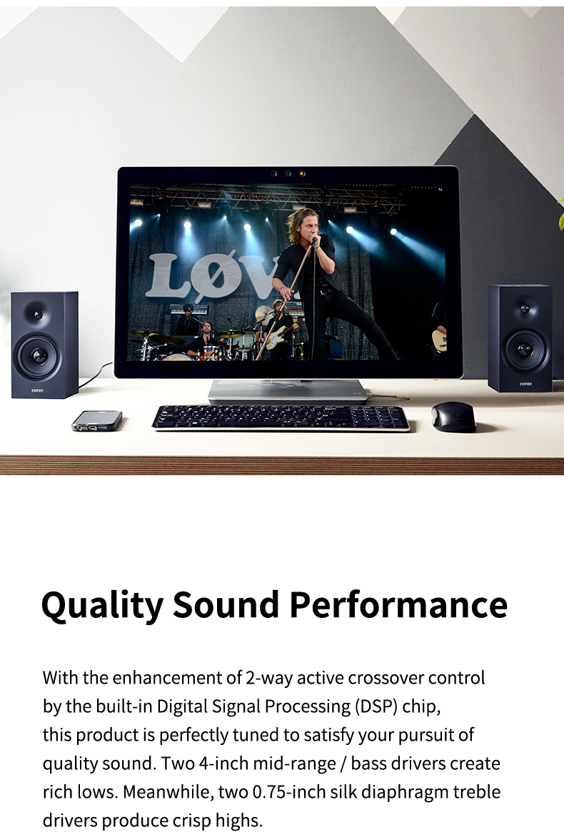 Edifier R1080BT Bluetooth 5.1 Bookshelf Speaker 24W RMS total output ...