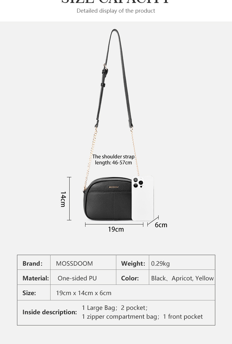 MOSSDOOM Women's Bag Hiraki Bag Fashion Shoulder Crossbody Bag for ...