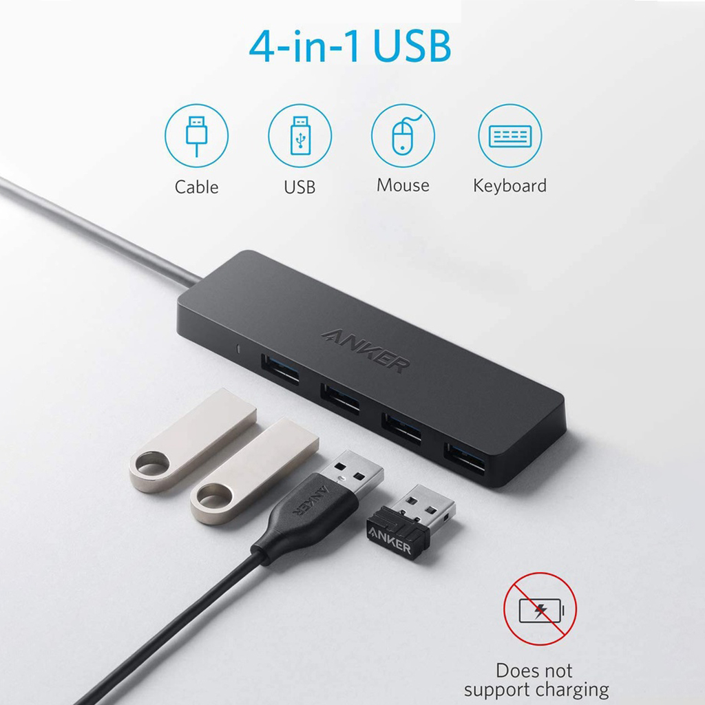 Anke r 4-Port USB 3.0 Ultra Slim Data Hub for Mabook, Ma Pro/mini, iMac ...