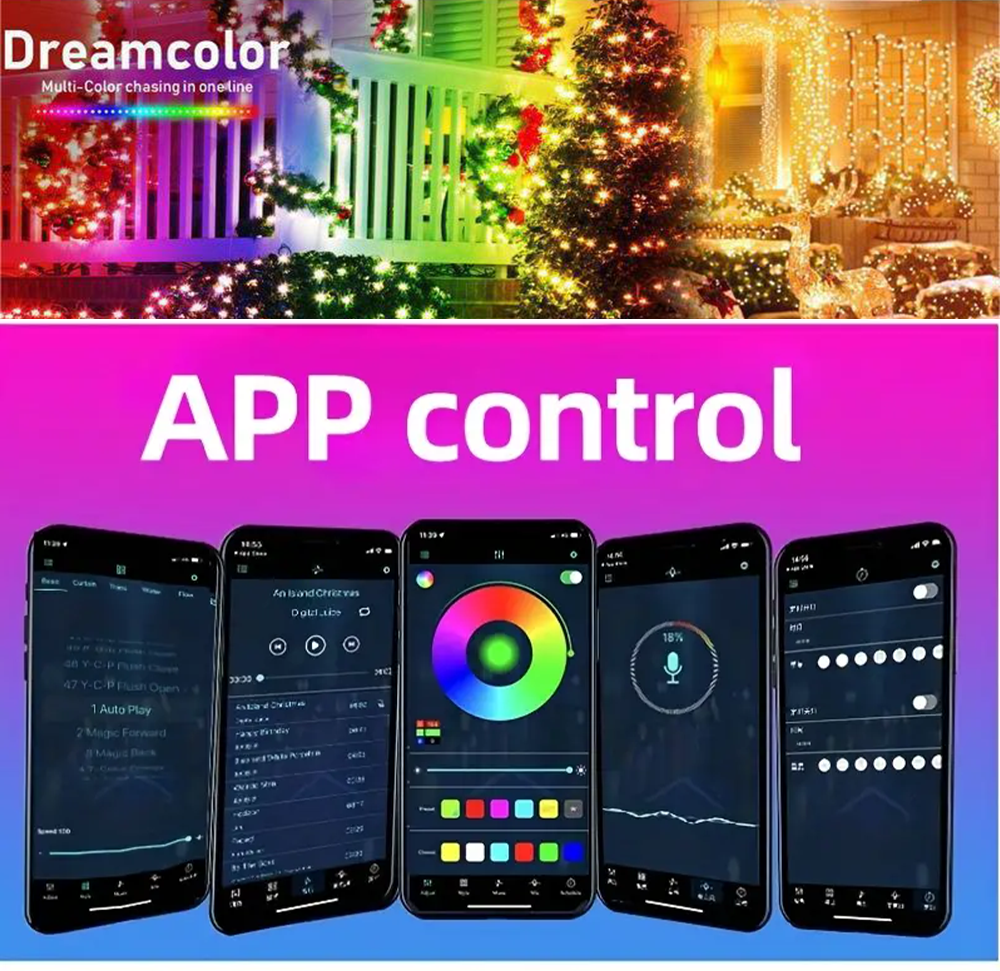 LED Strip Light RGB light Christmas Lights USB 5V Smart APP Control ...