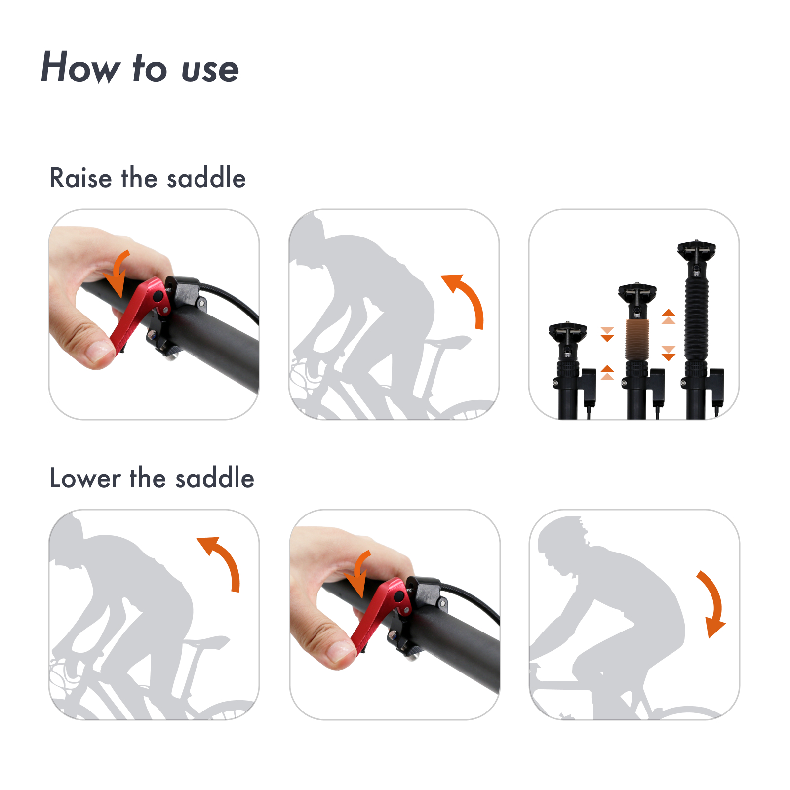 Tmars Dropper Seatpost Adjustable Height Mechanical 27.2mm Remote ...