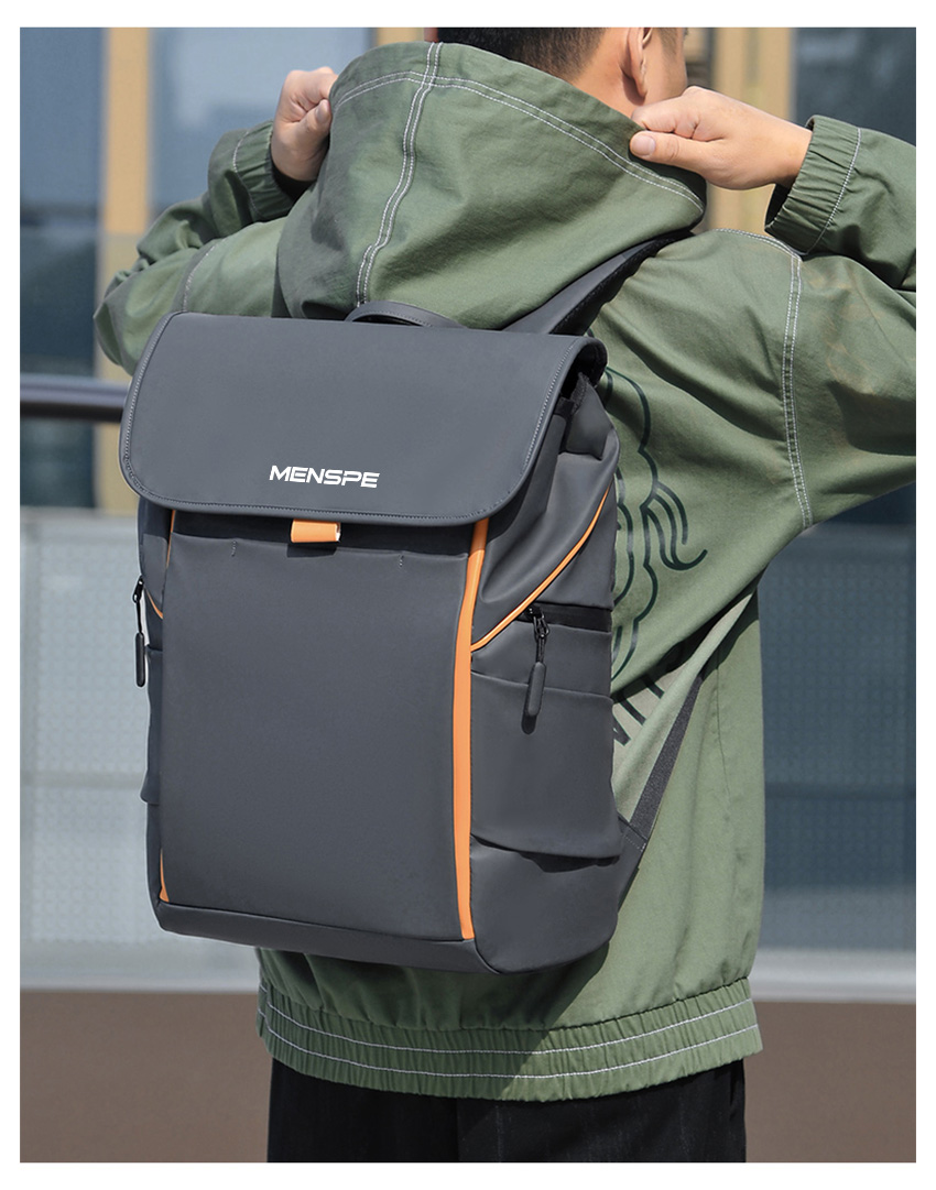 MENSPE Men Laptop Backpack Waterproof Travel Backpack Large Capacity ...