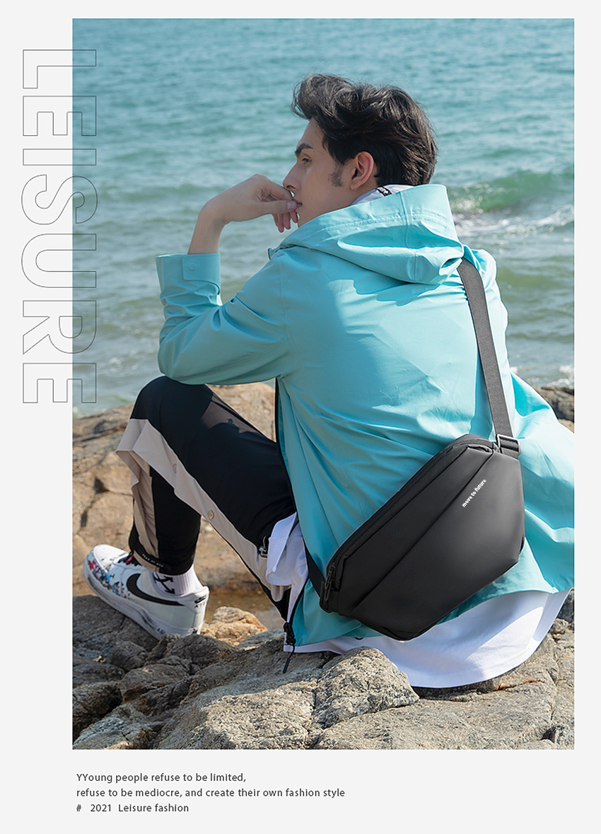 MENSPE Man Porch Bag Waterproof Crossbody Bag Travel Sport Waist Bag ...