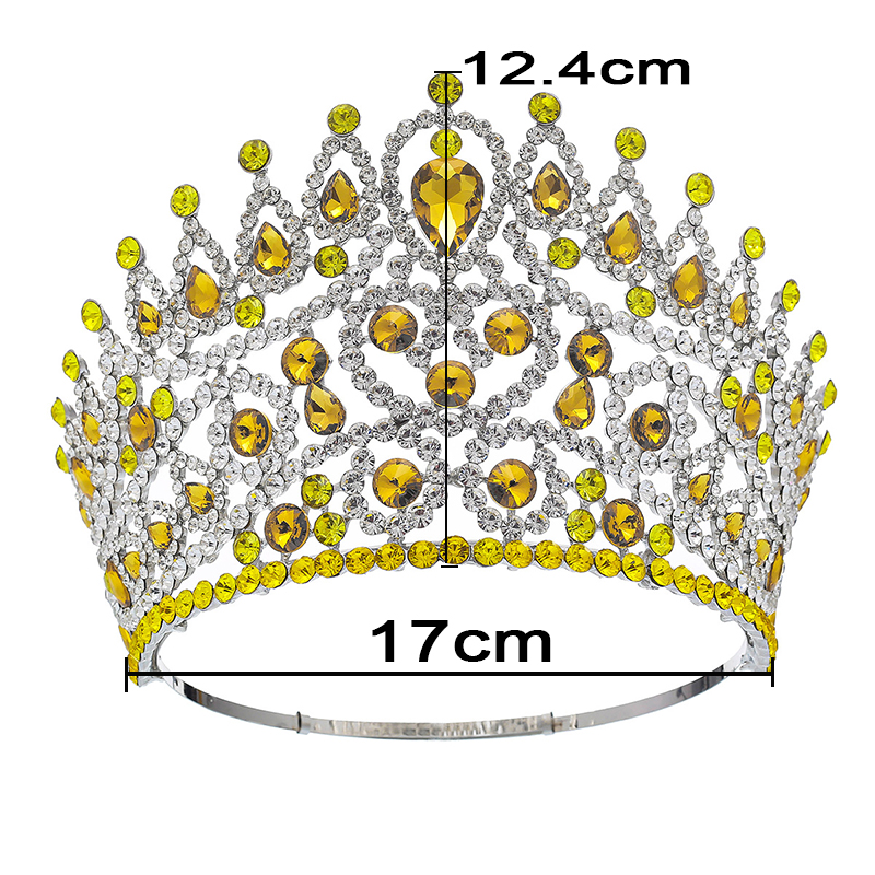 Levery Beauty Pageant Crown Rhinestone Pageant Tall Crowns Crystal ...