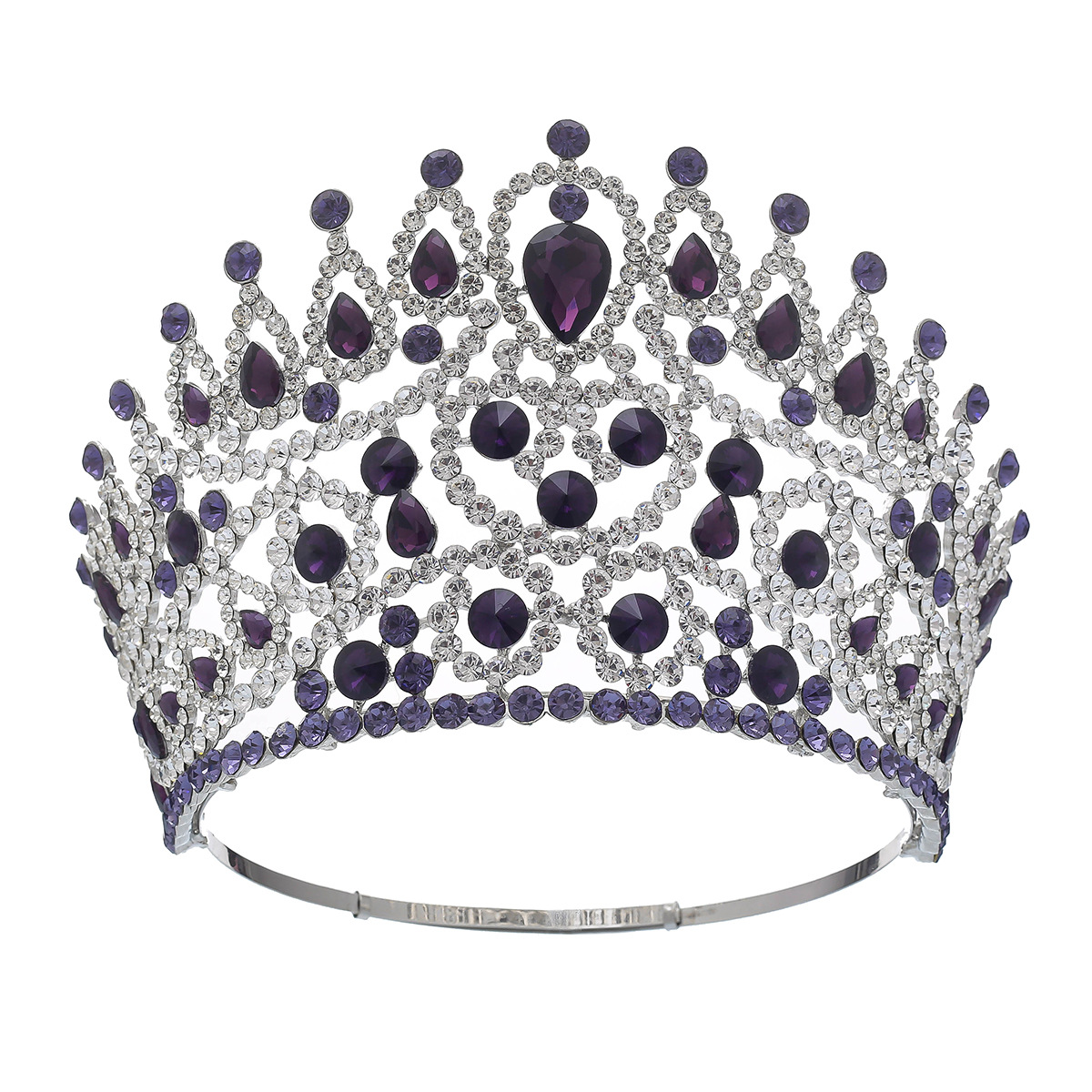 Levery Beauty Pageant Crown Rhinestone Pageant Tall Crowns Crystal ...