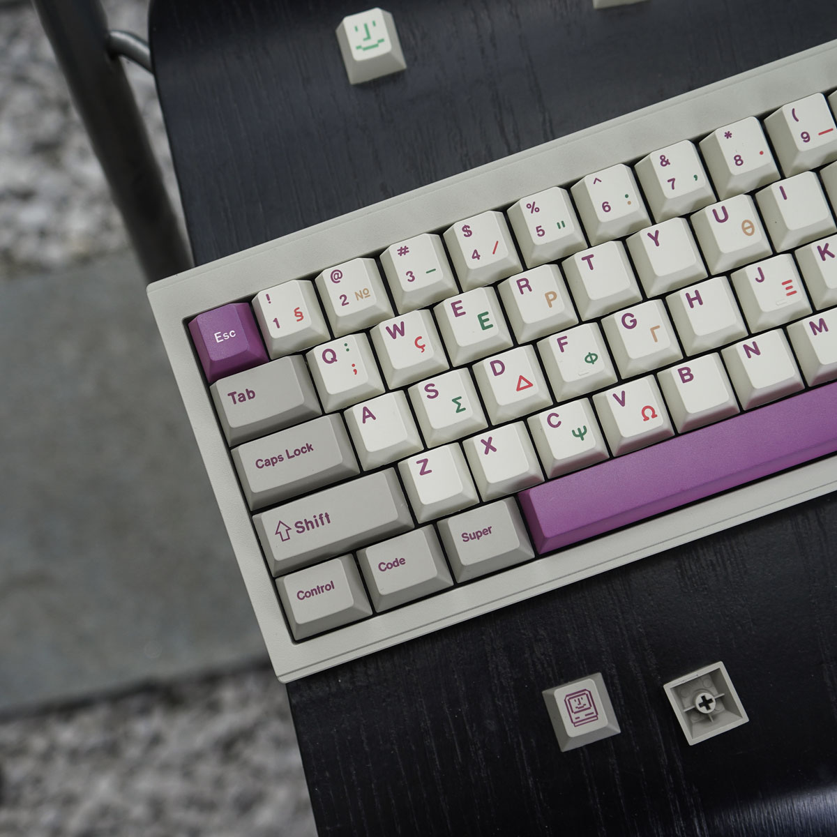 -LW- Greek Retro PBT Keycaps CHERRY Profile Mechanical Keyboard ...