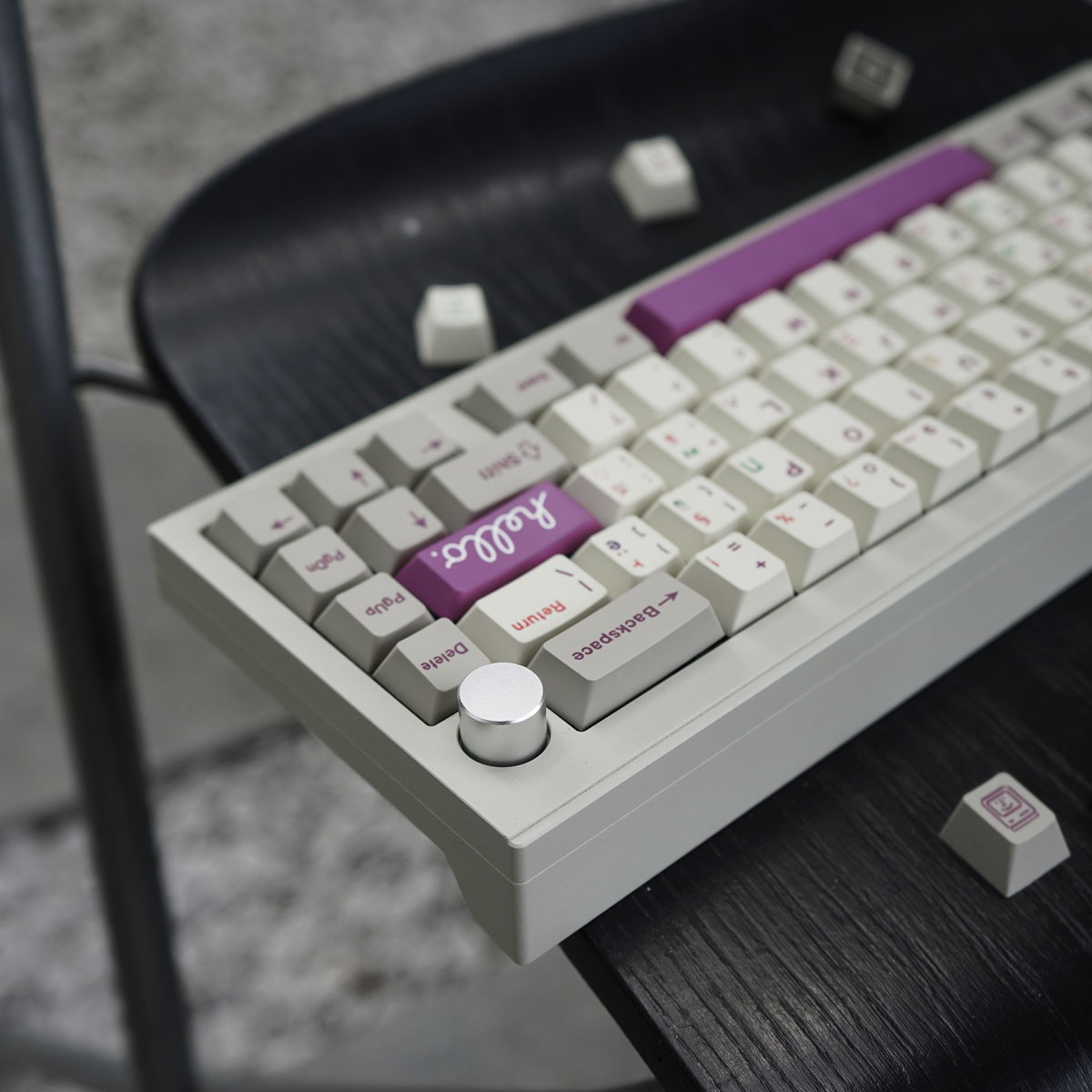 -LW- Greek Retro PBT Keycaps CHERRY Profile Mechanical Keyboard ...
