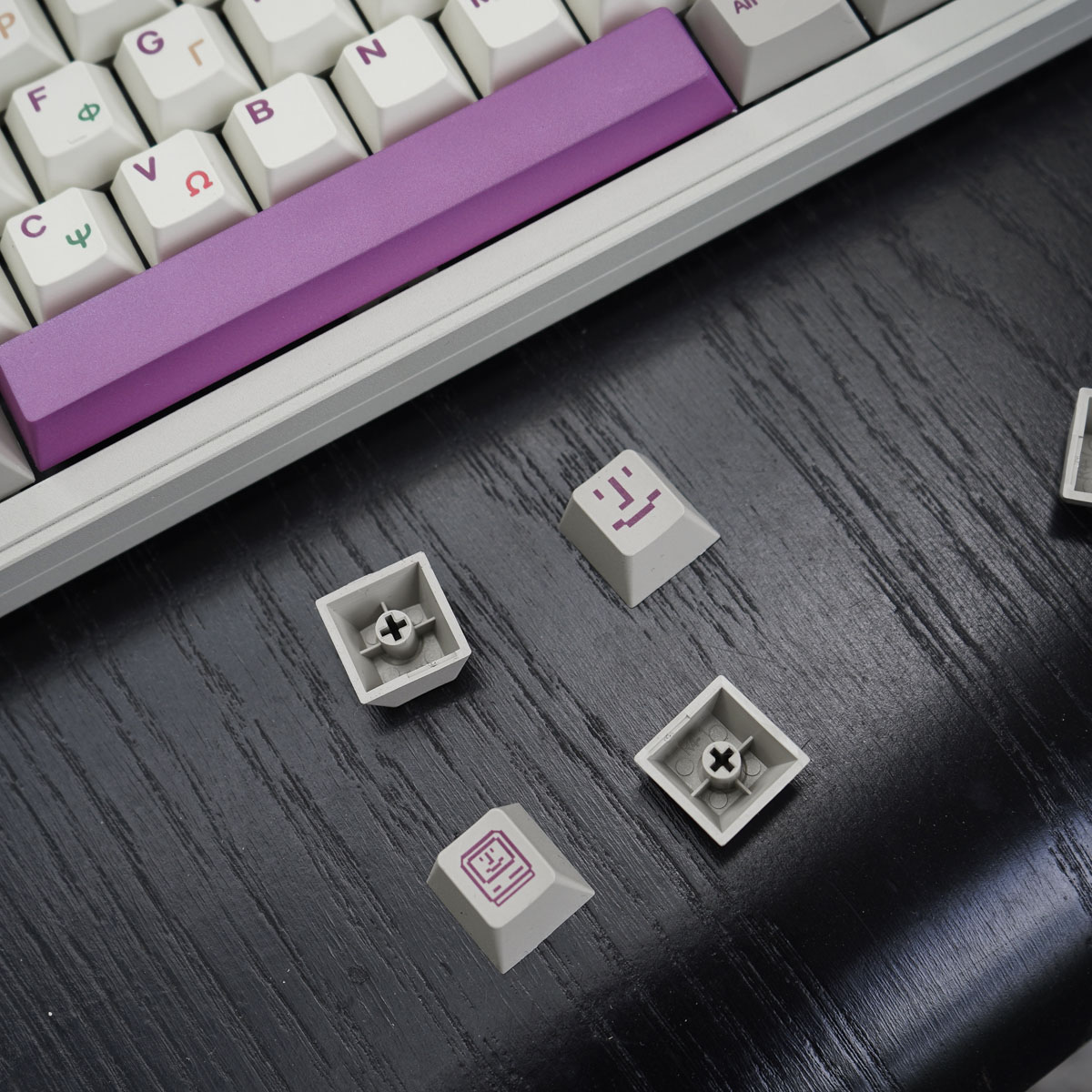 -LW- Greek Retro PBT Keycaps CHERRY Profile Mechanical Keyboard ...