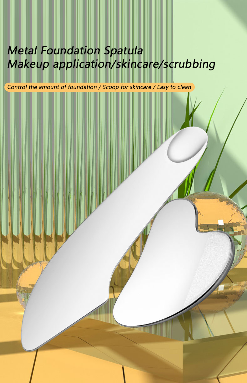 Stainless Steel Cosmetic Scraper Spatula Facial Scraping Massage ...