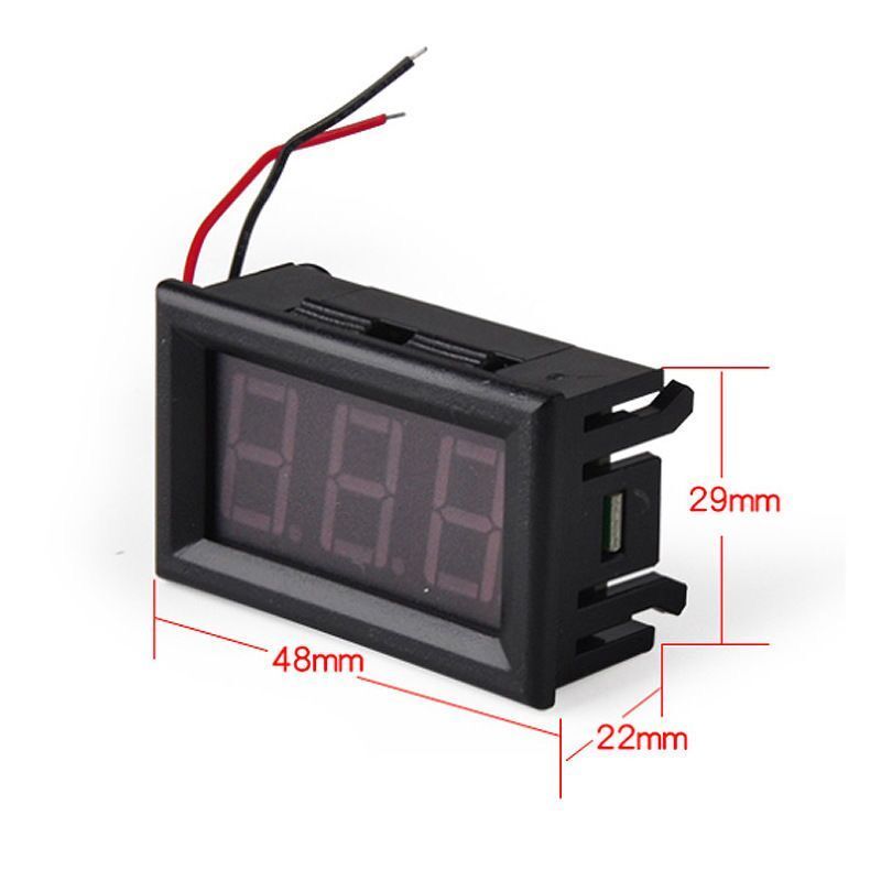 Two-wire DC5V-120V DC Digital Display Voltmeter Digital Voltmeter Head ...