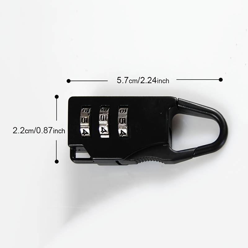 1pc Travel Luggage Combination Lock Zipper Bag Mini Small Lock Alloy ...