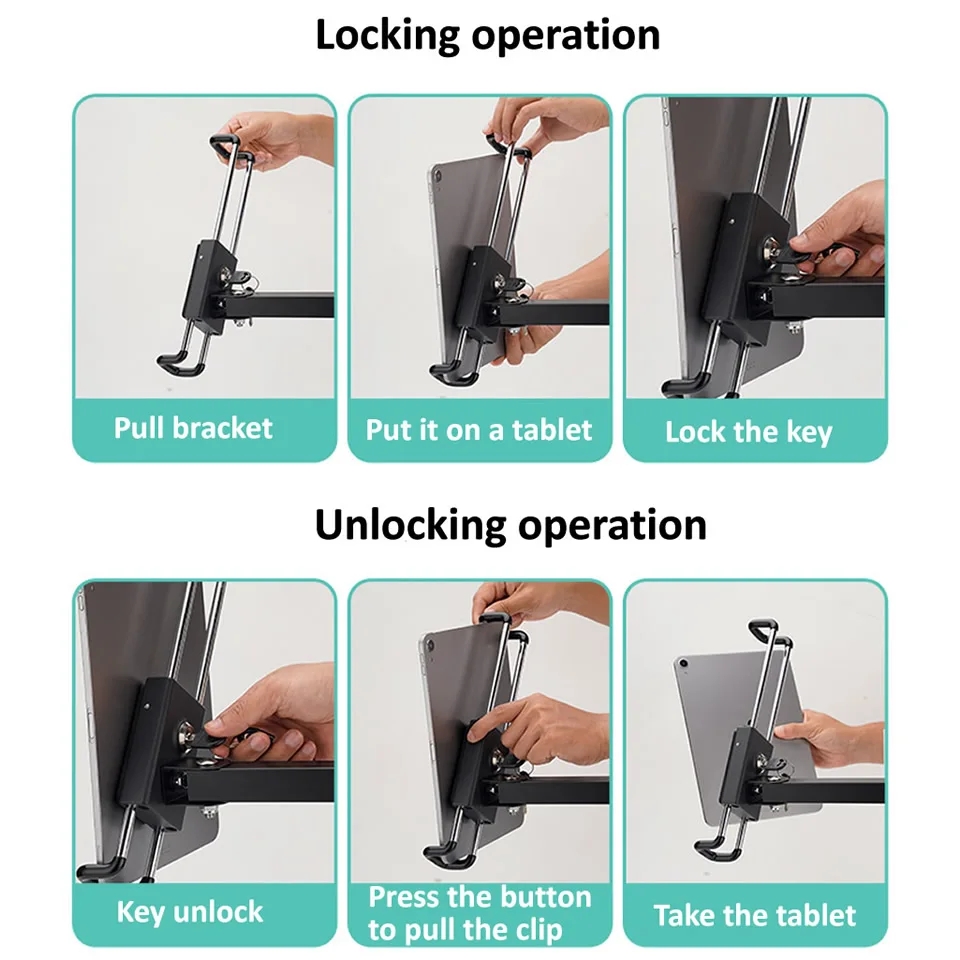 Wall Mount Tablet Stand Stretchable Wall Holder with Anti Theft ...