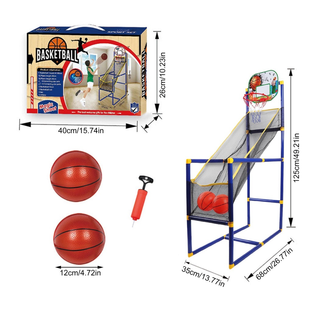Kids Basketball Hoop Arcade Game Mini Indoor Basketball Stand Set ...