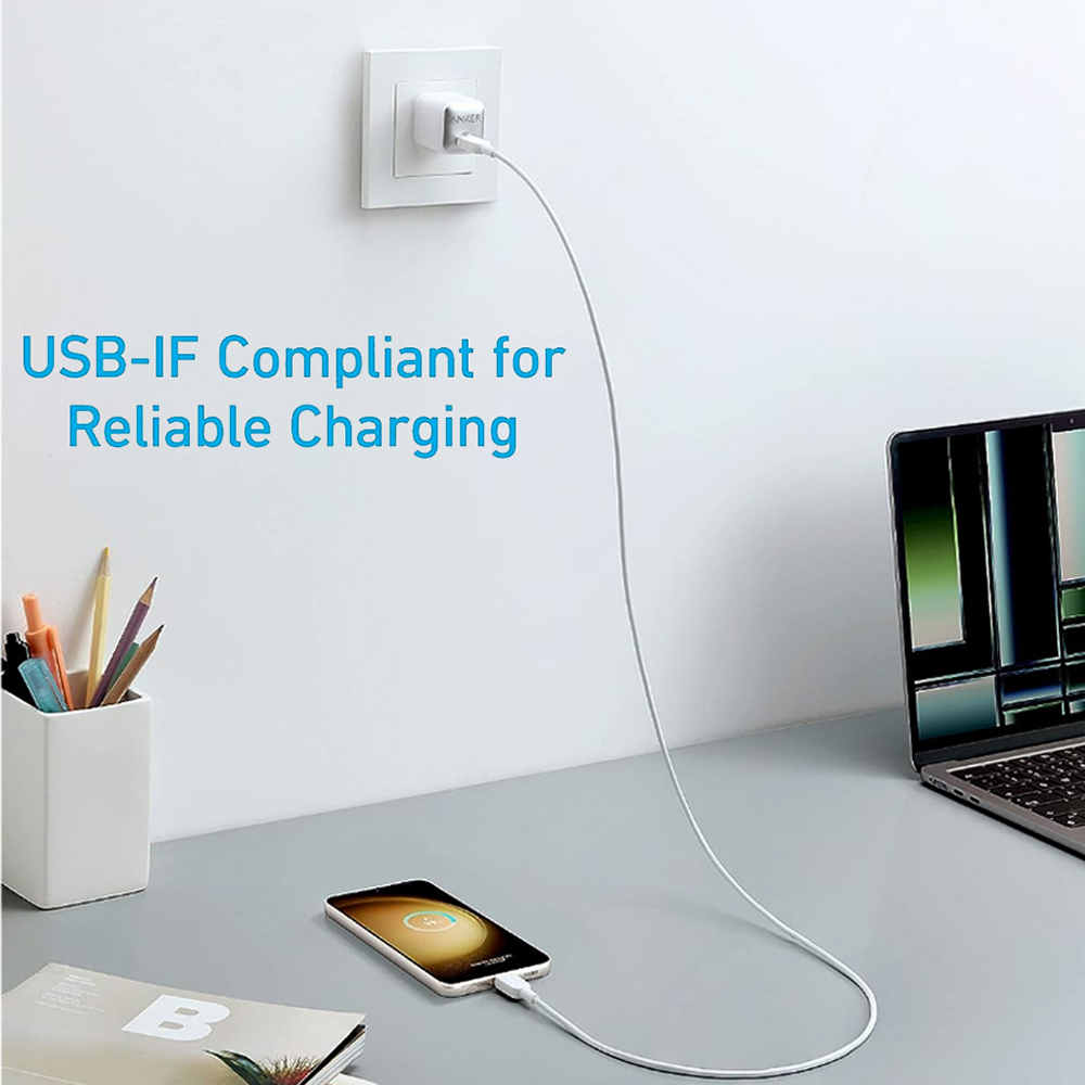 Anker USB C Cable, 310 USB C to USB C Cable (3ft, 6ft), (60W/3A) USB C ...