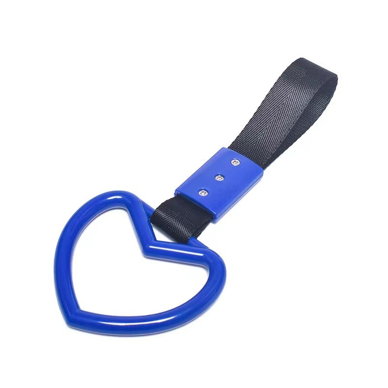 JDM Heart-shaped Car Static Belt Decorative Warning Rings Rear Bumper ...