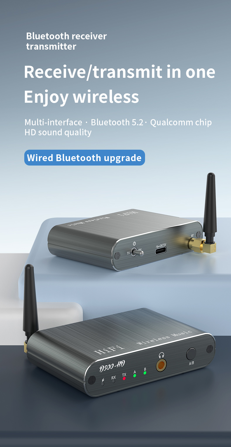 5.2 Qualcomm Bluetooth receiver transmitter 2-in-1 USB transmitter Car ...