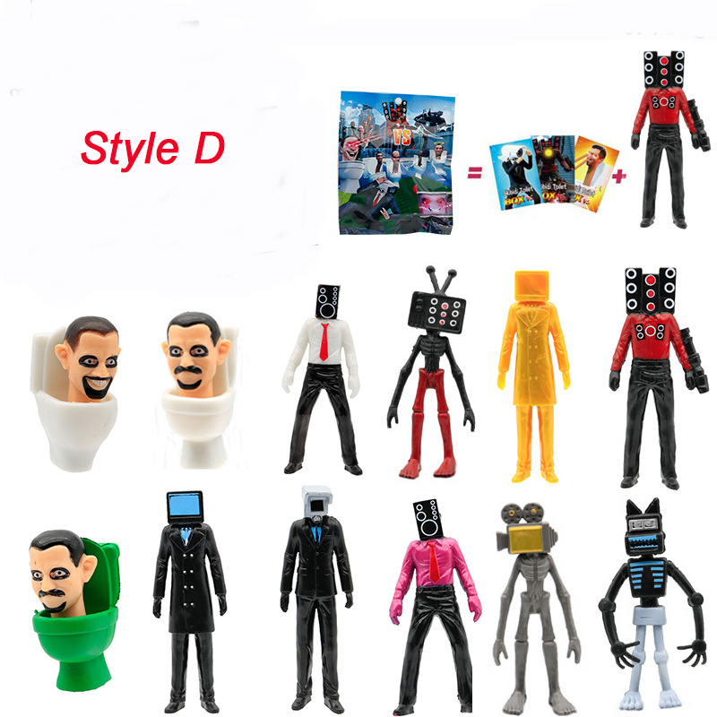 New 1Pack Random Skibidi Toilet Figure Doll Toy Figurines Cards Set ...