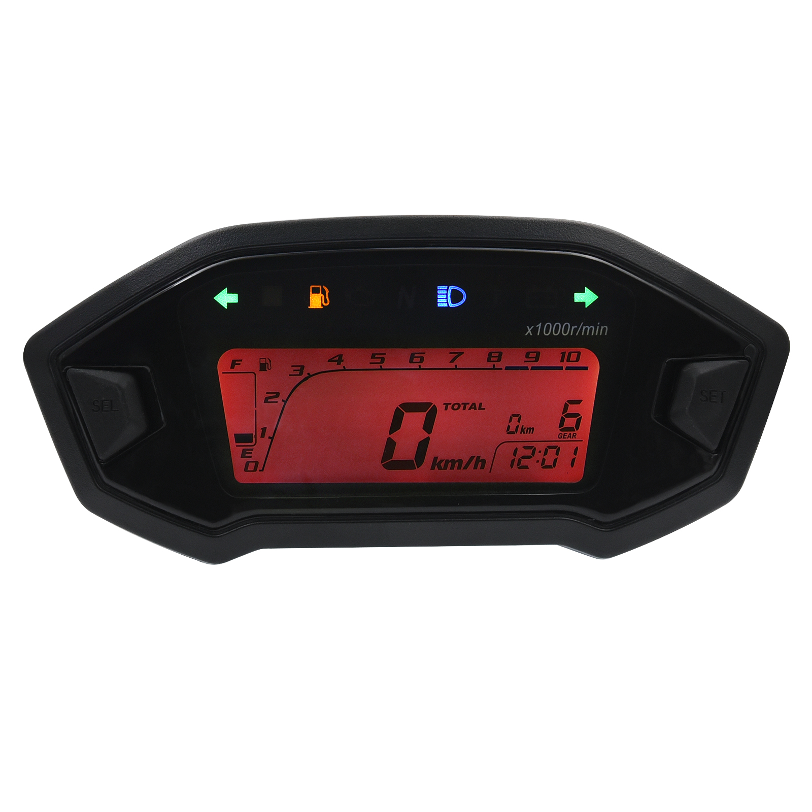 10000RPM New Universal Motorcycle LED Adjustable Speedometer 7 Colors ...
