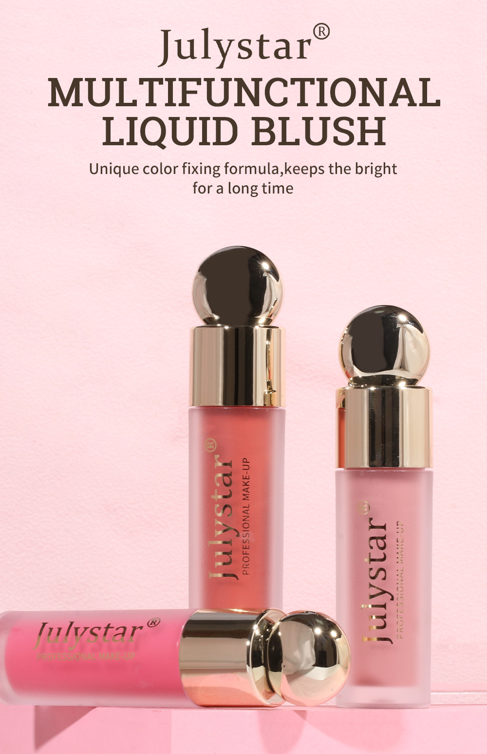 Julystar Cross Border Beauty Makeup Monochrome Matte Liquid Blush Natural Lasting Lipstick Lip ...