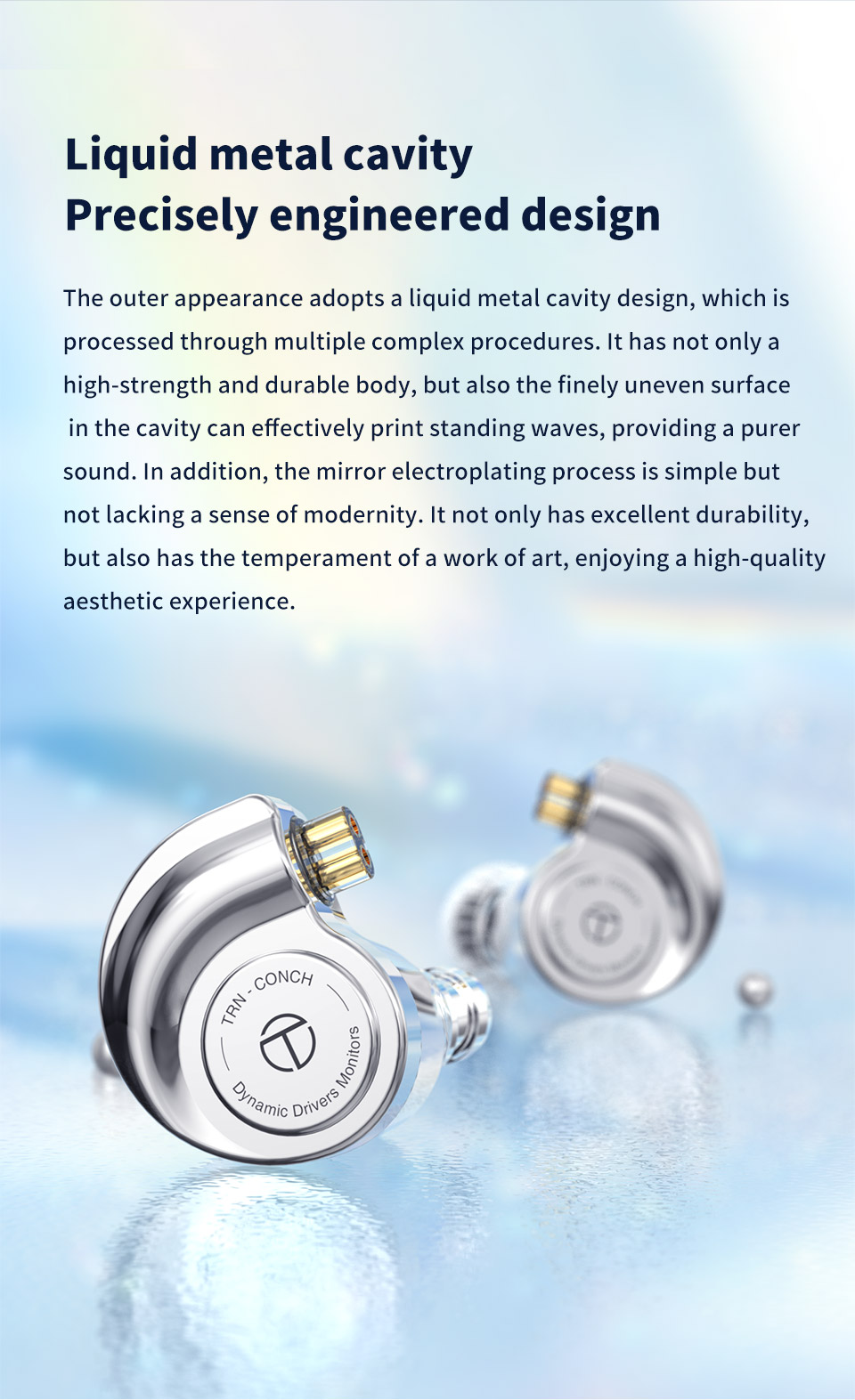 TRN Conch Wired Earphones IEM Detachable Cable HiFi Sound Gaming Music ...