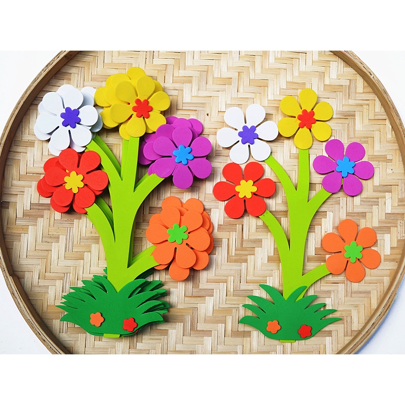 EVA Foam flower Craft 3D Wall Decoration classroom blackboard notice ...