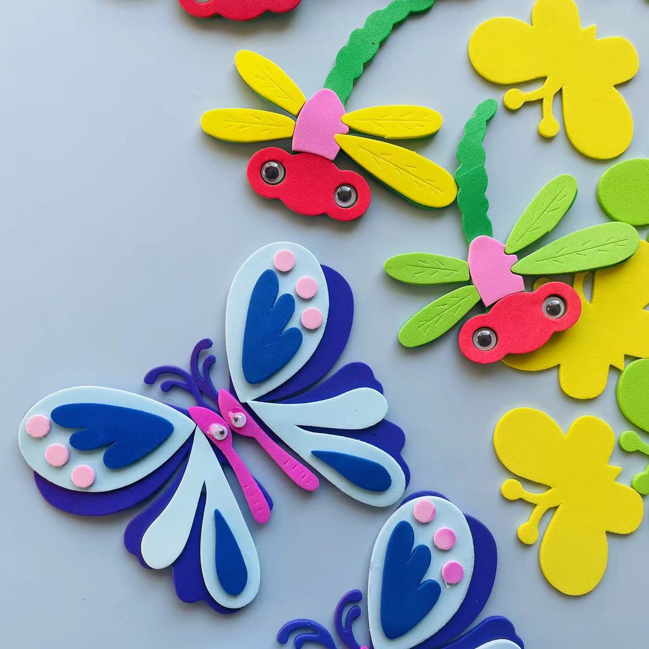 EVA Foam insect butterfly Craft 3D Wall Decoration classroom blackboard ...