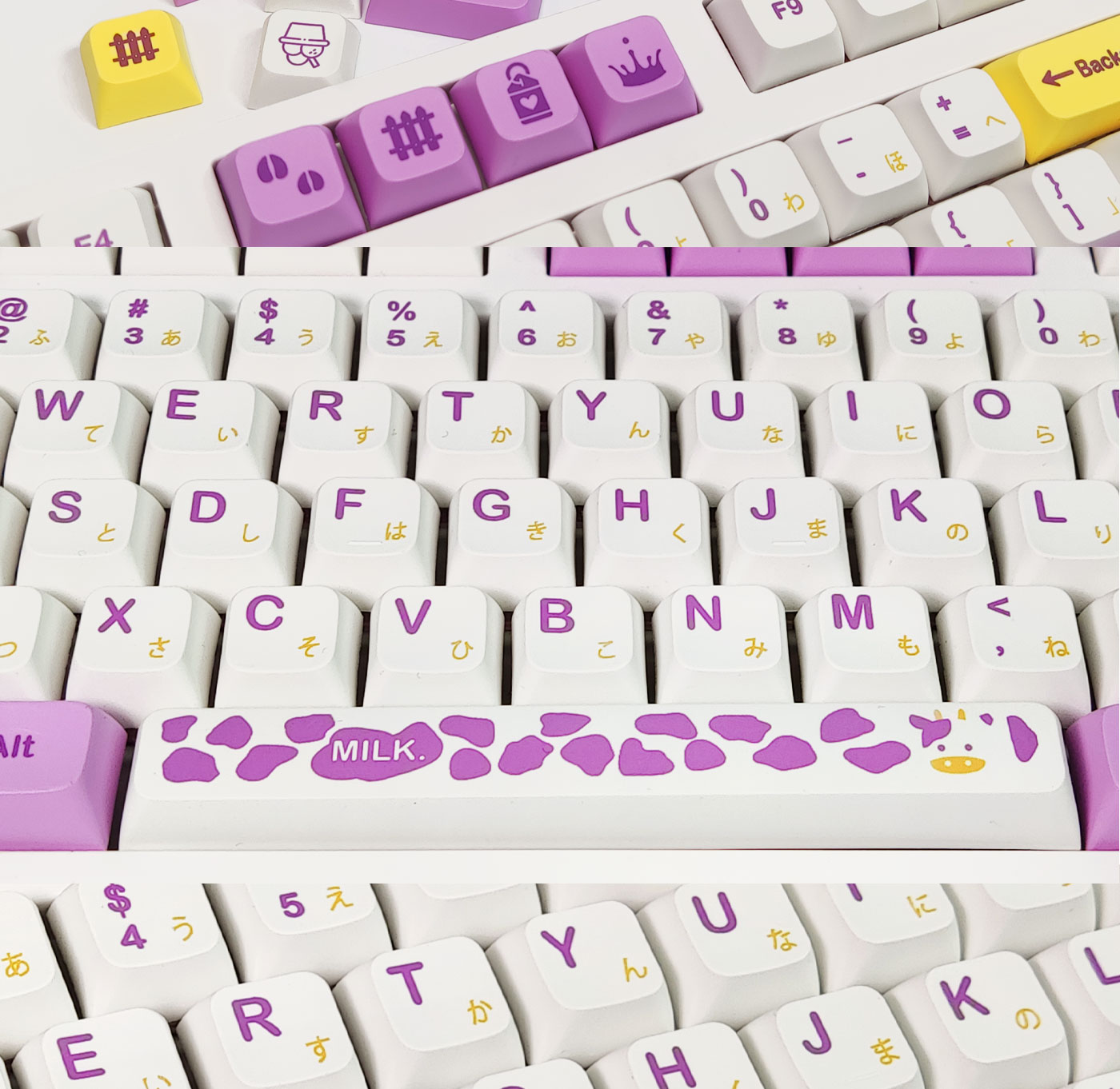 GMK Taro milk Keycap, 131 Keys PBT Keycaps XDA Profile DYE-SUB ...
