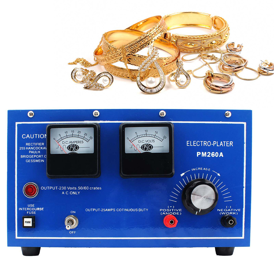 30A Jewelry Plating Rectifier for Platinum, Gold, Silver, and Rhodium ...