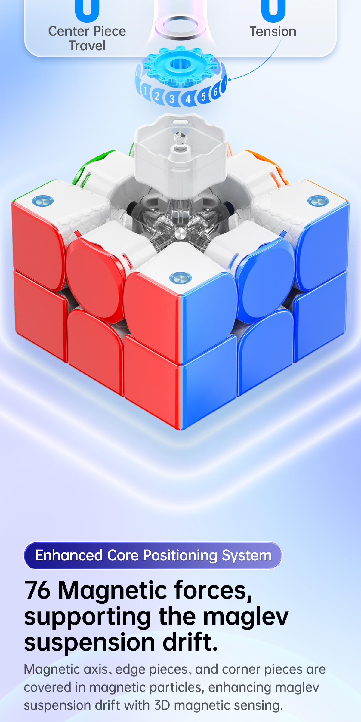 GAN 356 Maglev Magnetic Speed Cube Smooth for Competition Cube 3x3 ...