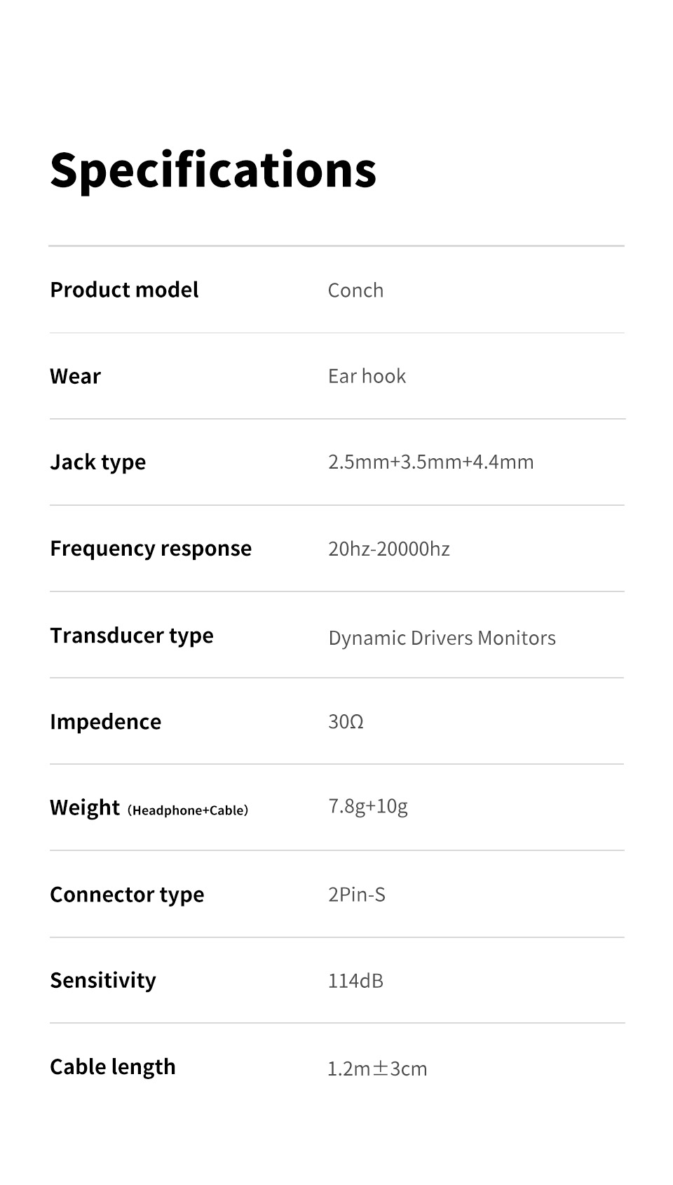 TRN Conch Wired Earphones IEM Detachable Cable HiFi Sound Gaming Music ...