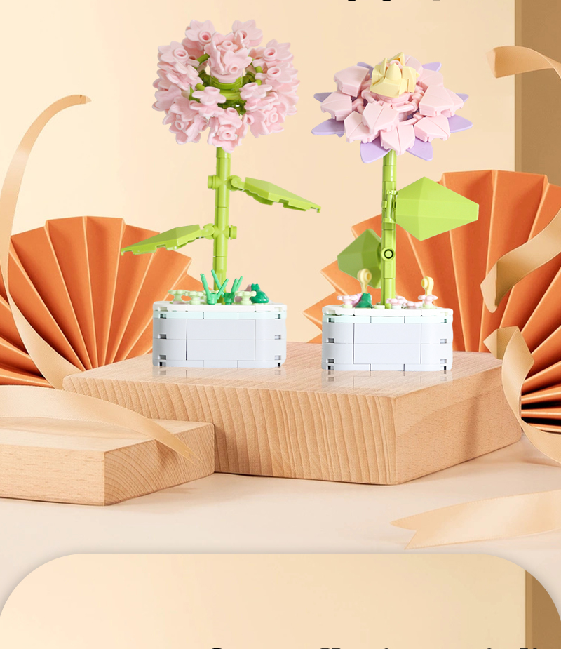 Assembling Building Blocks Combination Building Blocks Flower ...