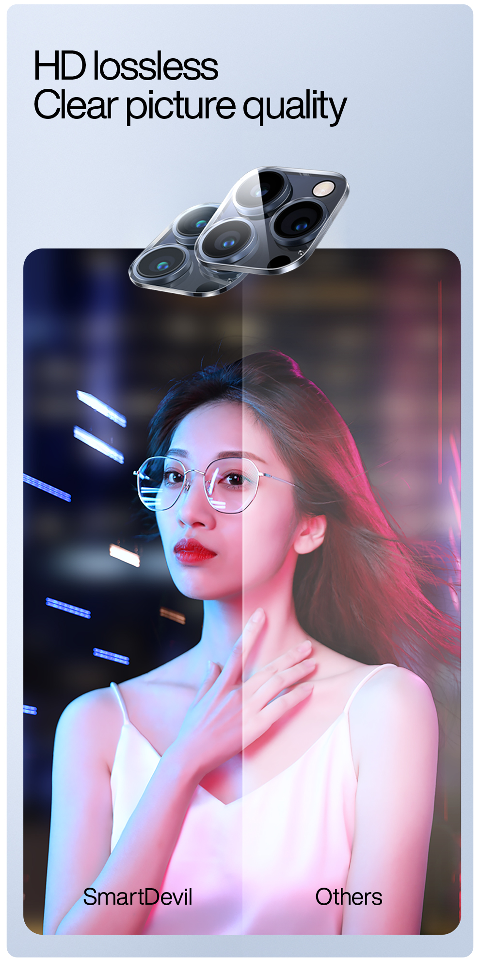 SmartDevil One Piece Lens Film For iPhone 17 Pro Max/17Pro/Air/16/16 Pro/15Plus/15 Pro Max/15 ...