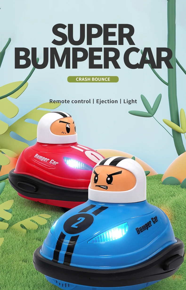 RC Super Battle Bumper Car Toy Pop-up Doll Crash Bounce Ejection Light ...
