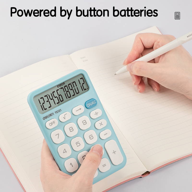 Deli TE121 Ultra-Thin 12 Digits Display Mini Portable Electronic ...