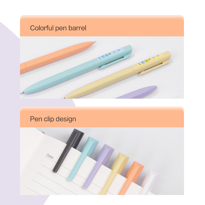 Deli S8 Quick-drying Rotary Writing Gel Pen 0.5mm Black Refill Student ...