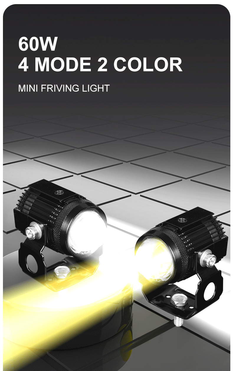 2PCS INSMART Fan Cool Mini Super bright Driving Light V7 Mdl With Realy ...