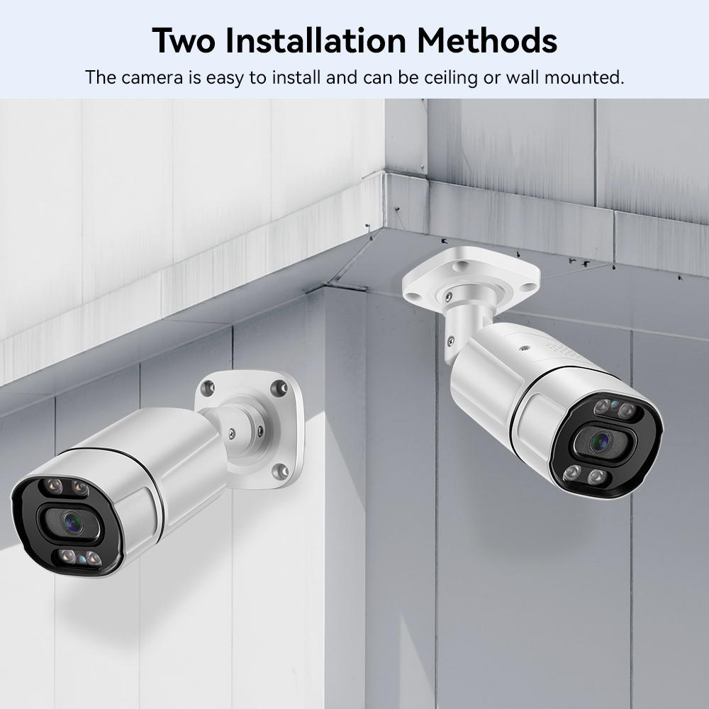 Hamrol 4K 8MP HD Monitoring POE Camera Package System H.265 Outdoor ...