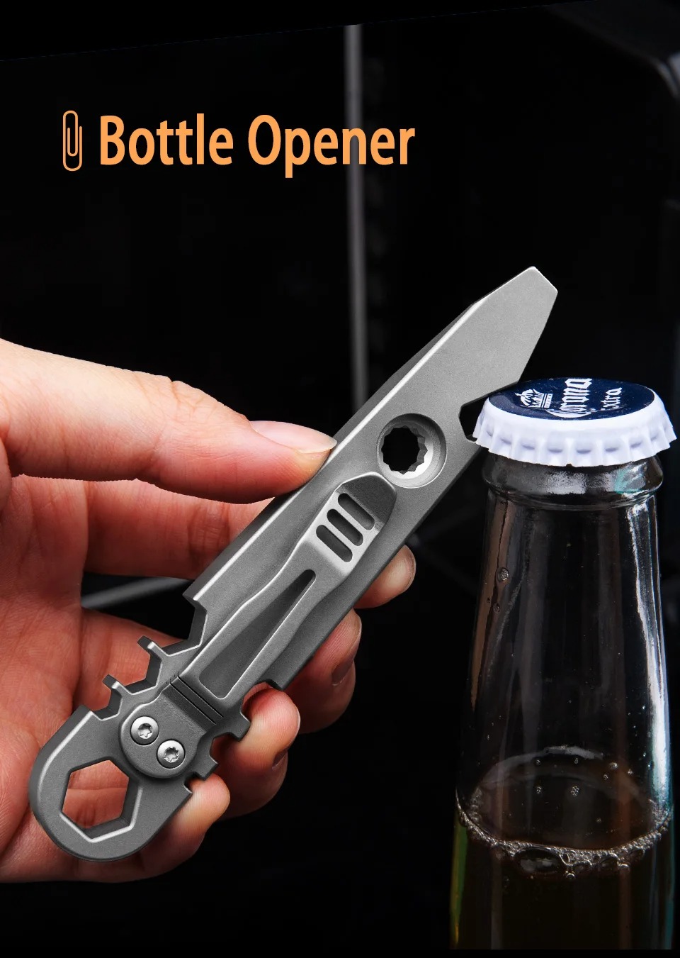 CNEDC 8 In 1 Titanium Alloy Ratchet Crowbar Screwdriver Riding Portable ...